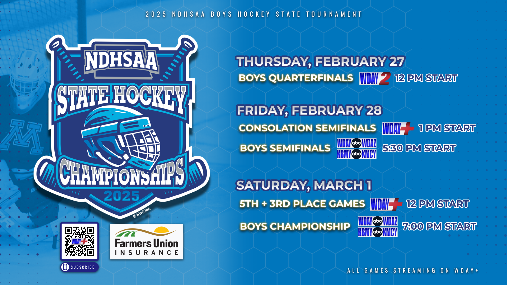 2025 NDHSAA Boys Hockey State Tournament Televised on WDAY | NDHSAA
