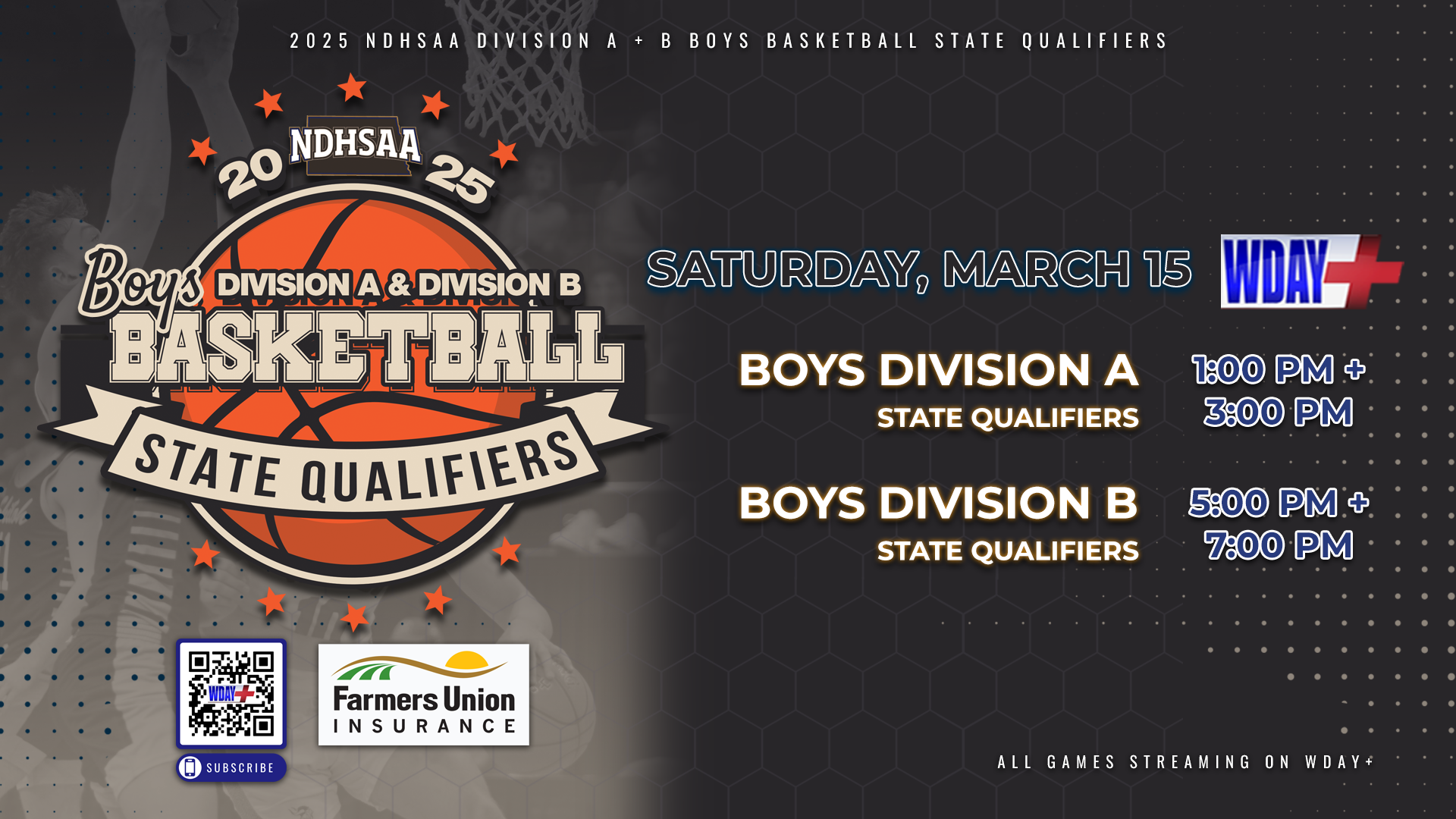 2025 NDHSAA Division A & Division B Boys Basketball State Qualifiers in ...