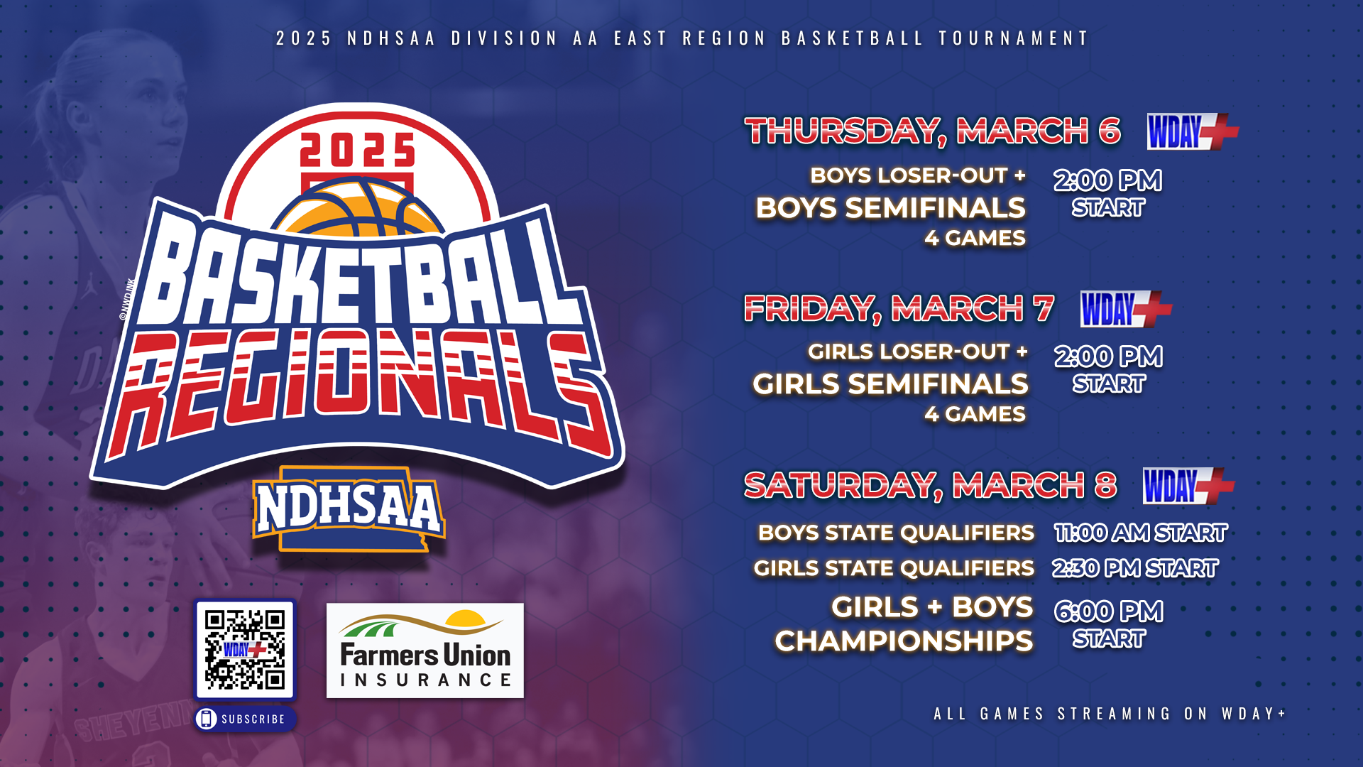 2025 NDHSAA Division AA, East Region Basketball Tournament Live Video ...