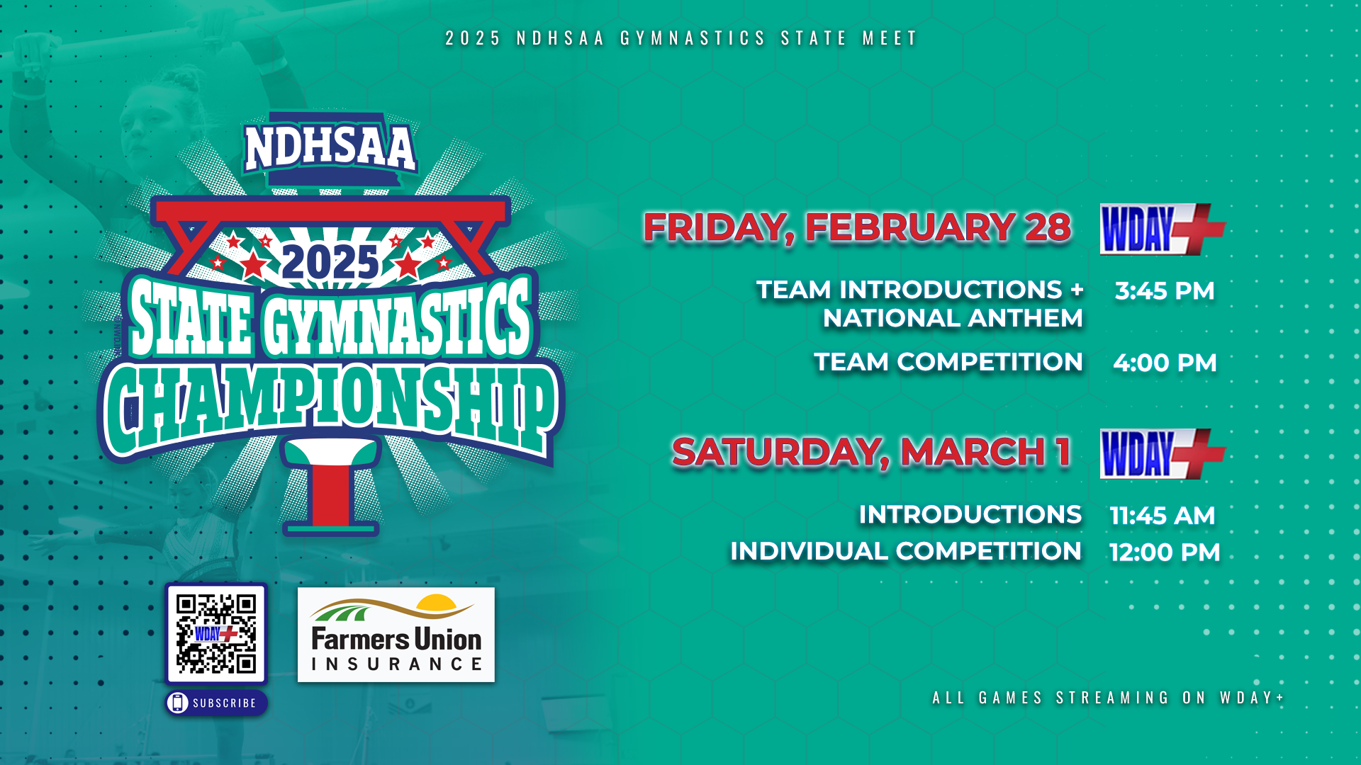 2025 NDHSAA Gymnastics Live Video Web Stream Information |NDHSAANOW.com