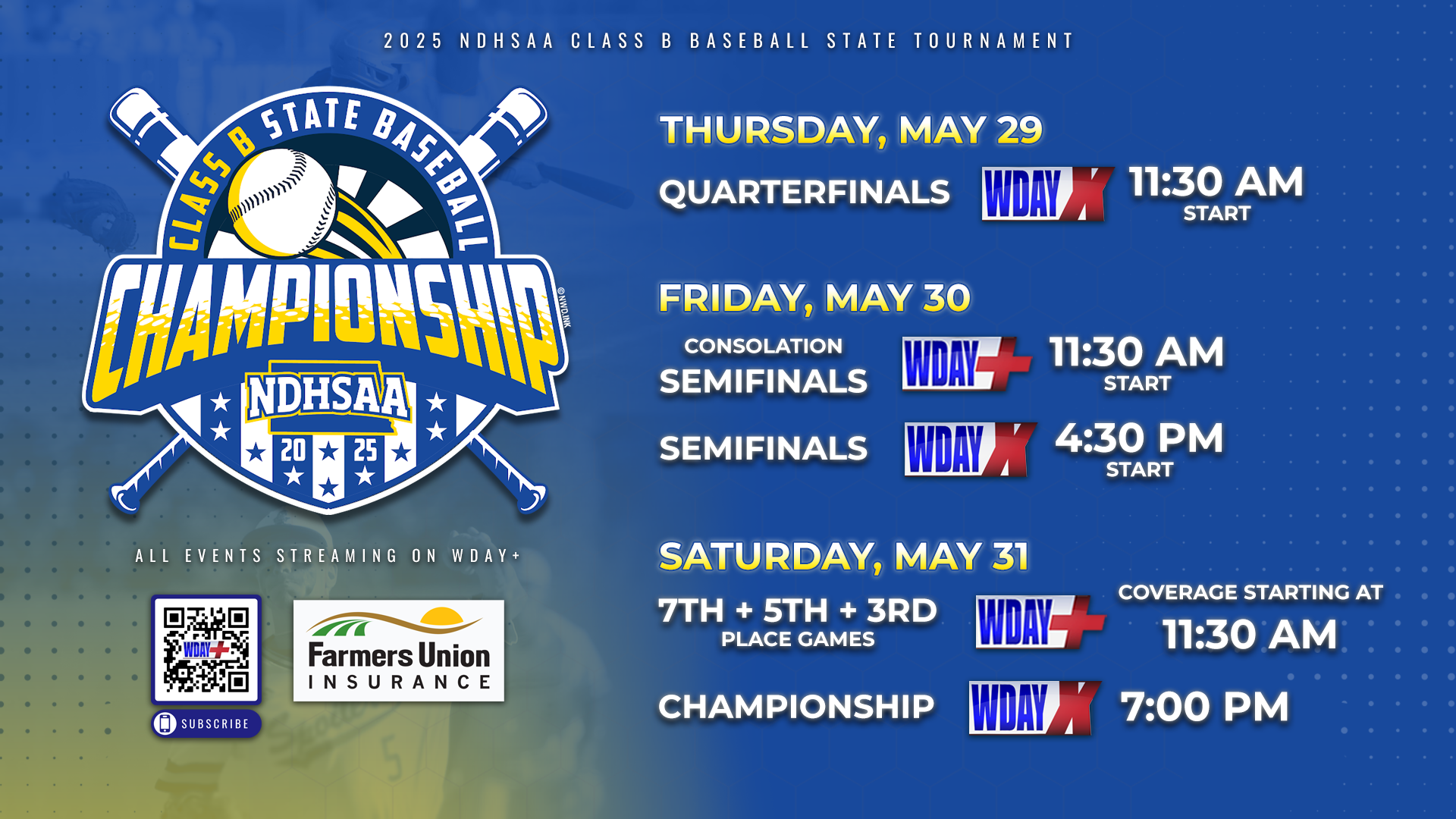 2025 NDHSAA Class B Baseball State Tournament TV & Live Video Web ...