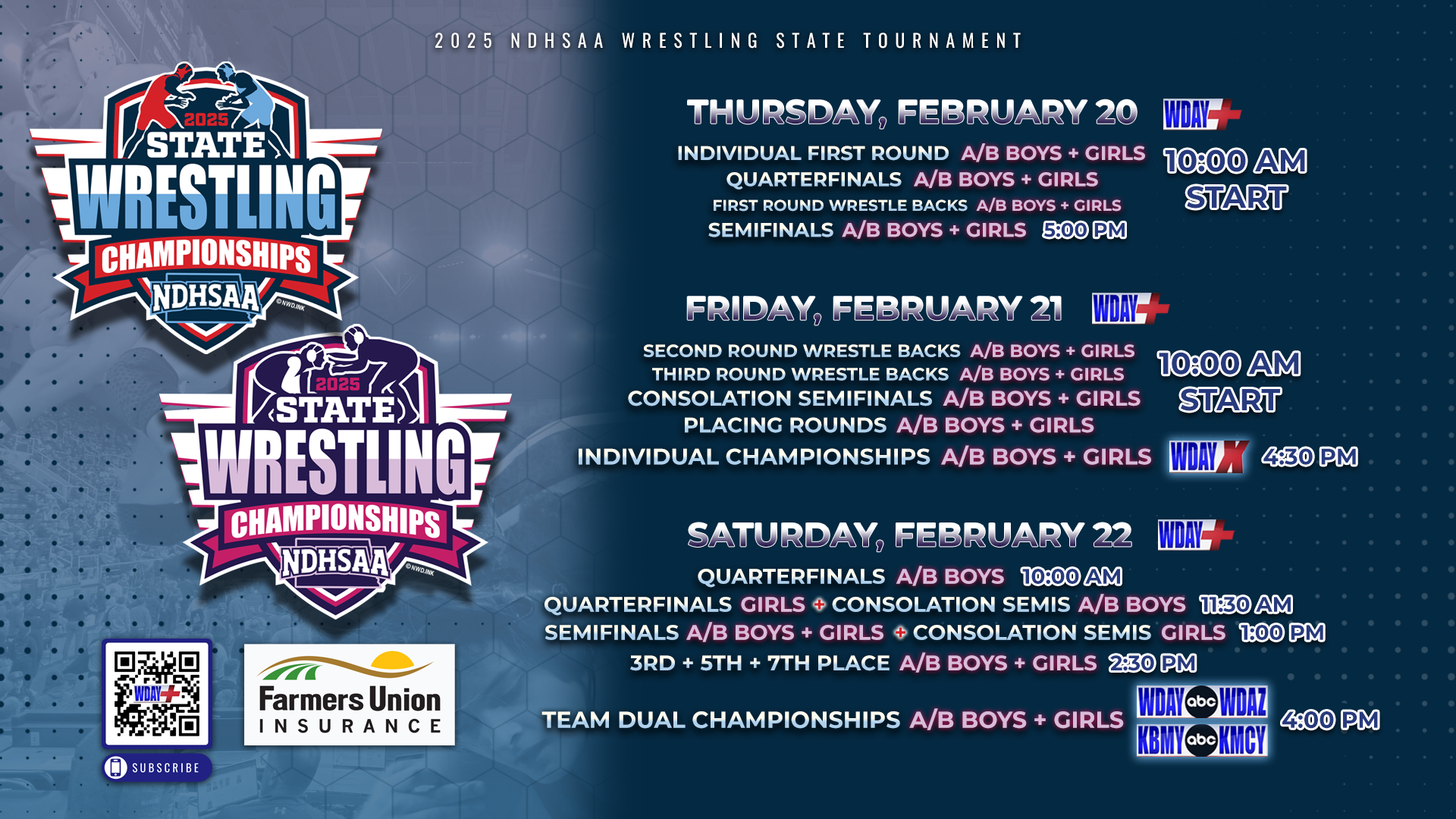 2025 NDHSAA Wrestling State Tournament TV/Live Video Web Stream ...