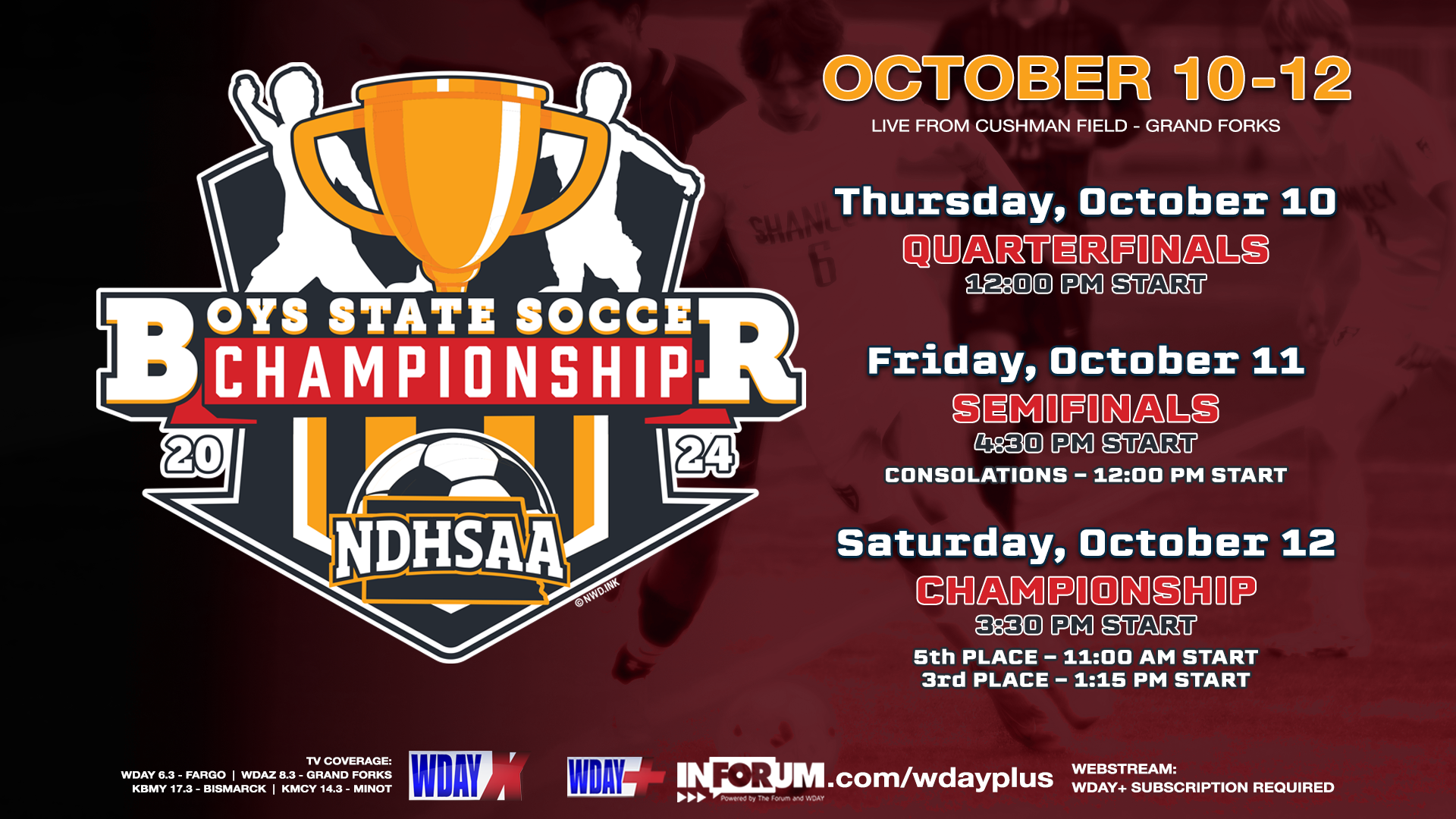 2024 NDHSAA Boys Soccer State Tournament TV & Live Video Web Stream ...